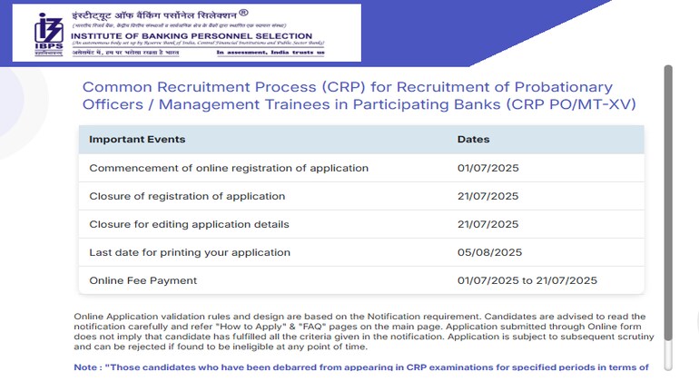 IBPS PO, SO Registration 2025 Last Date Today: Apply here for 5208 PO, 1007 SO posts