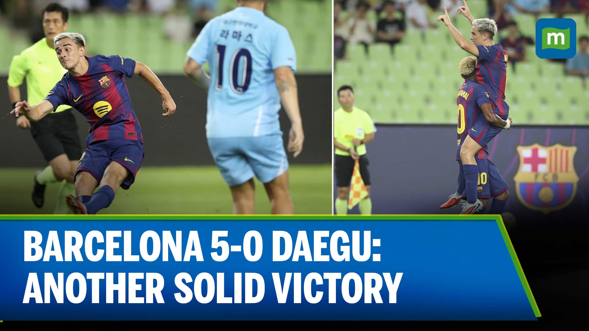 Barcelona thrashes Daegu in pre-season friendly match | Gavi, Rashford ...