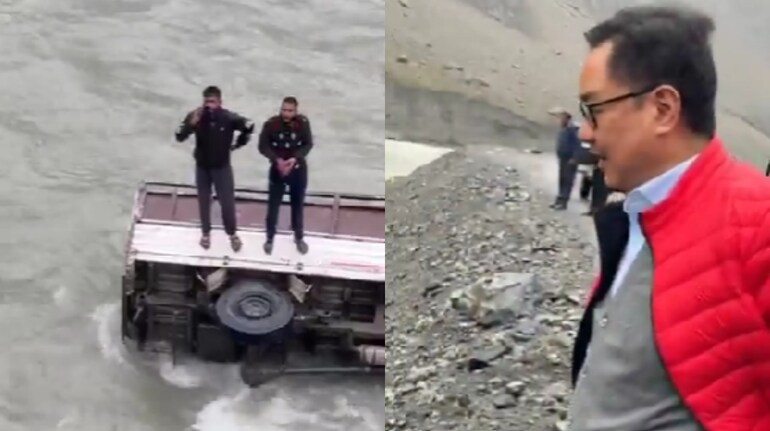 Two rescued after vehicle ahead of Kiren Rijiju’s convoy falls into ...