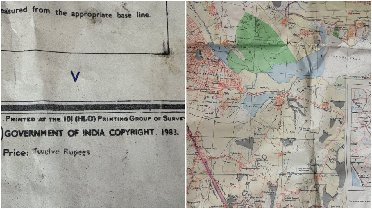 Bengaluru techie’s 1983 city map goes viral. No HSR Layout or ...