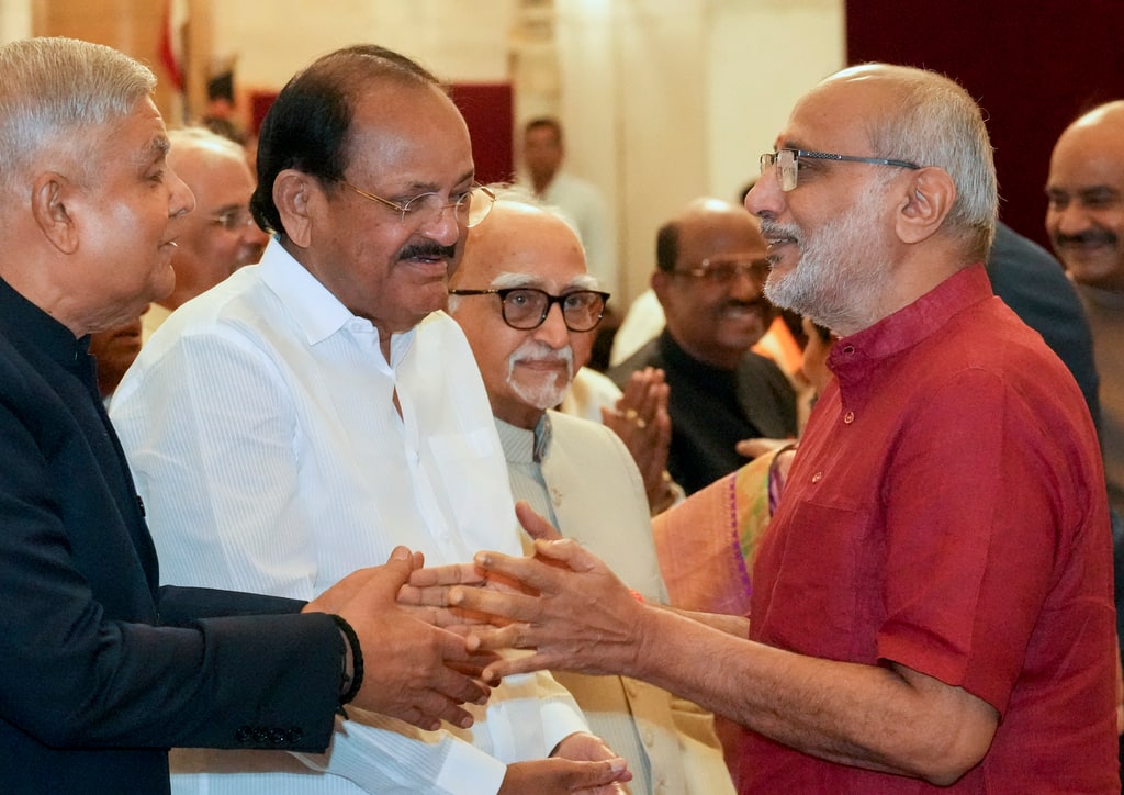 CP Radhakrishnan sworn in as 15th Vice President of India; Jagdeep Dhankhar attends ceremony ...