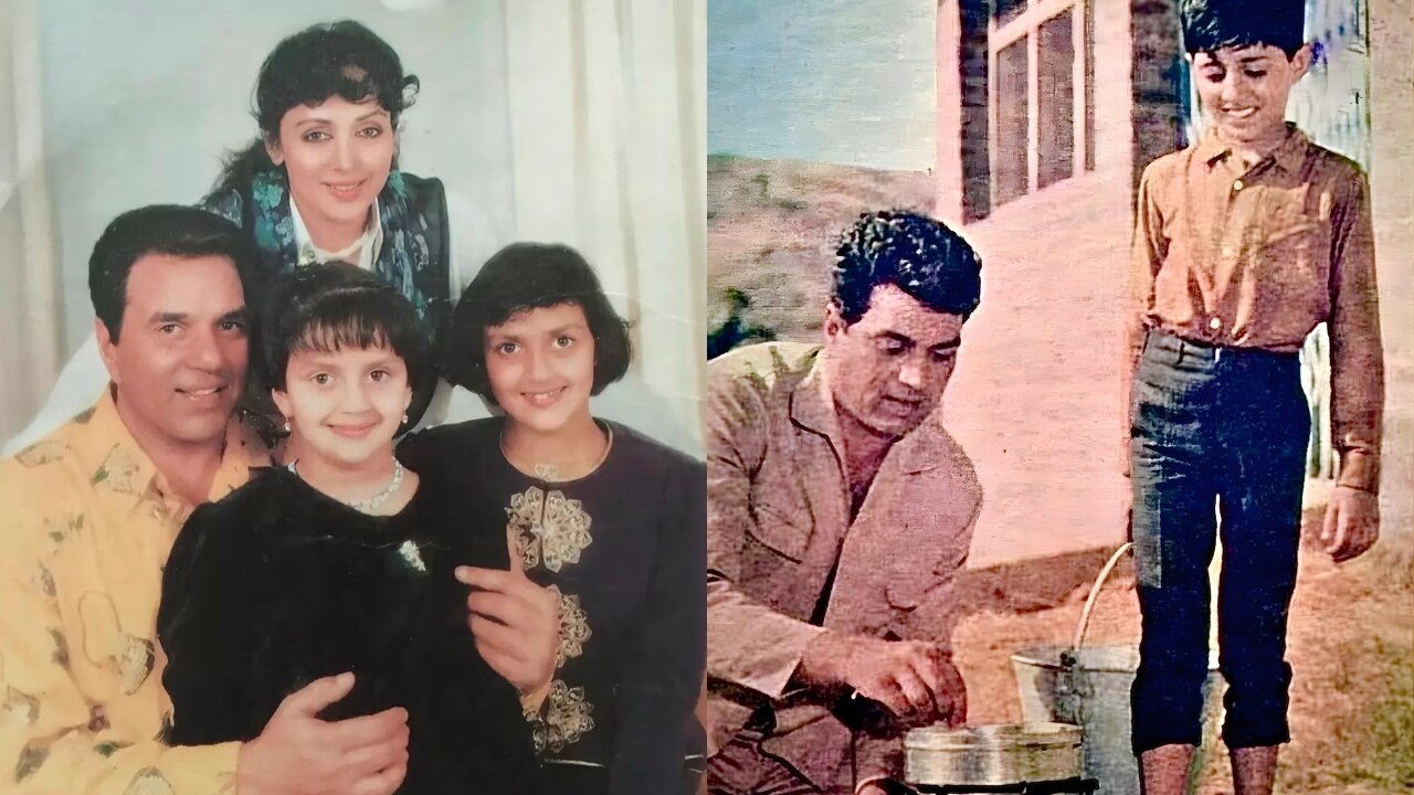 PHOTOS: Dharmendra rare unseen family moments with his two wives and 6 ...