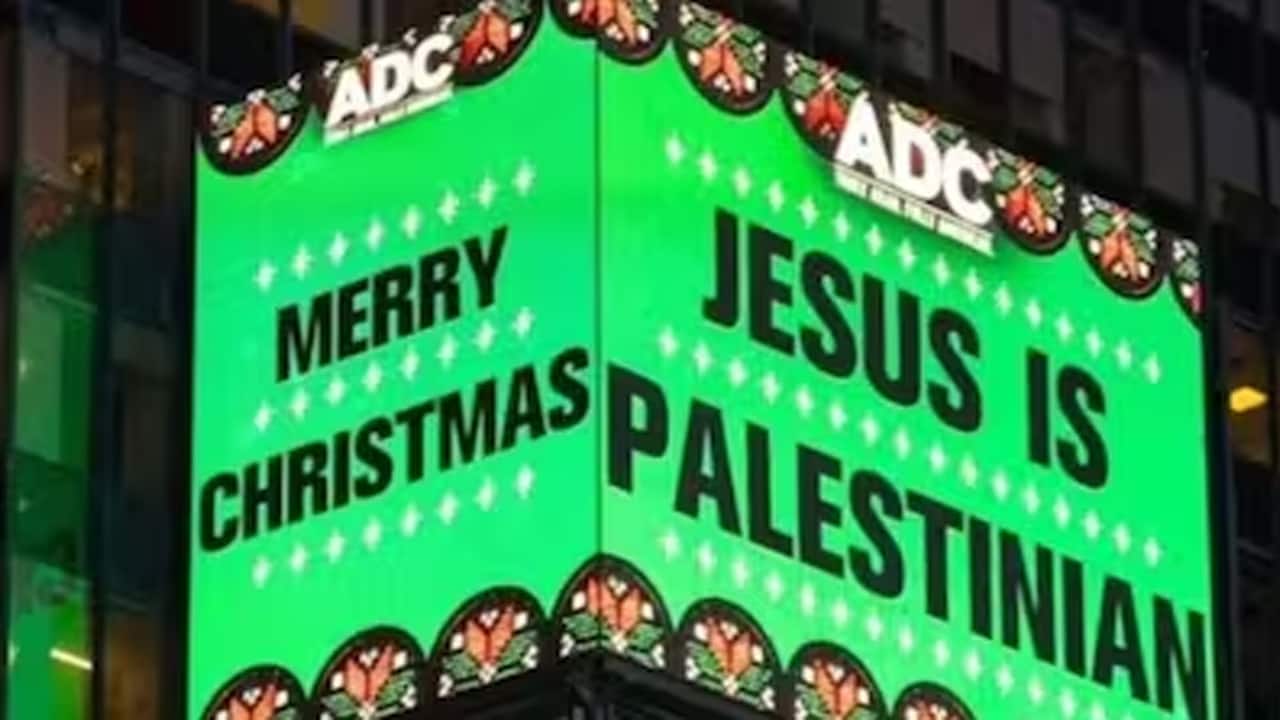 ‘Jesus is Palestinian’ Times Square billboard sparks backlash during ...