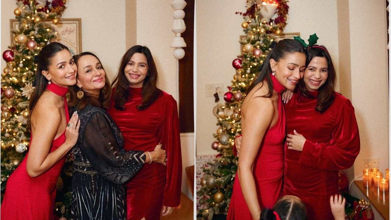 Alia Bhatt dons a red mule sari to ring in Christmas in style; Can you ...
