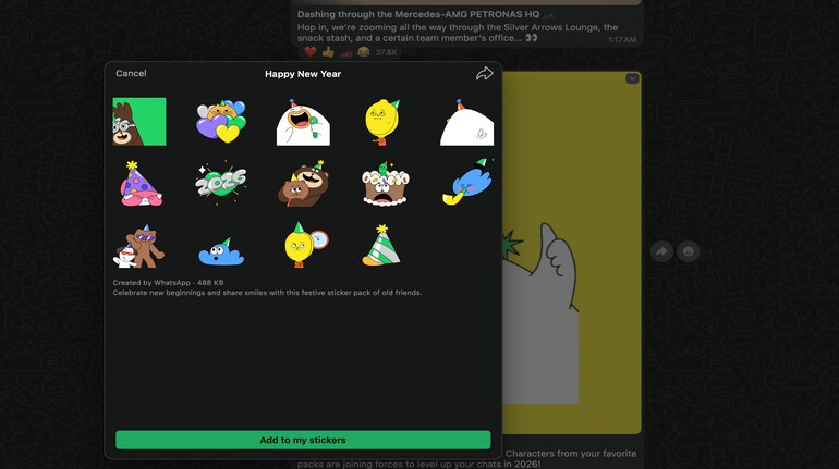 Happy New Year 2026 wishes: How to download and send WhatsApp stickers