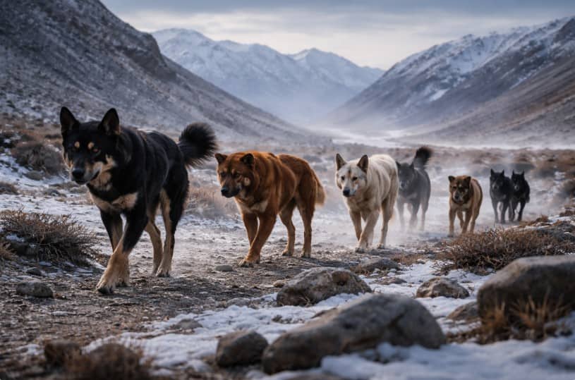 Ladakh's big wildlife threat: How feral dogs are overpowering icy ...