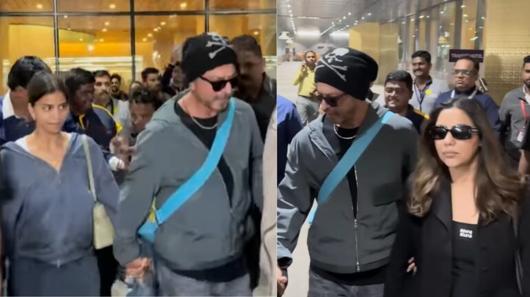 Shah Rukh Khan returns to Mumbai with wife Gauri Khan, daughter Suhana ...