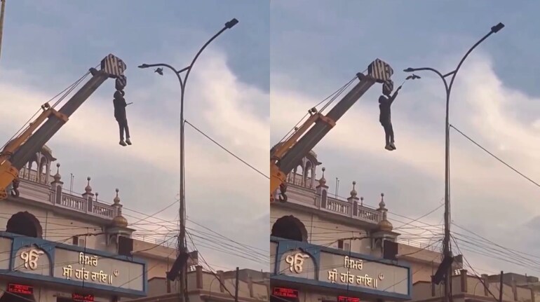 ‘Real-life hero’: Punjab man hangs from crane to rescue bird trapped in ...