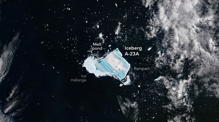 Antarctic iceberg turns "blue" and it could break apart soon, according ...