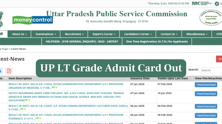 UP LT Grade Admit Card 2026 Out Assistant Teacher Recruitment Exam ...