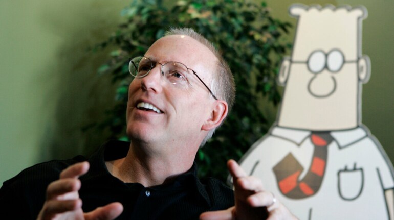 Scott Adams, whose comic strip 'Dilbert' ridiculed white-collar office ...