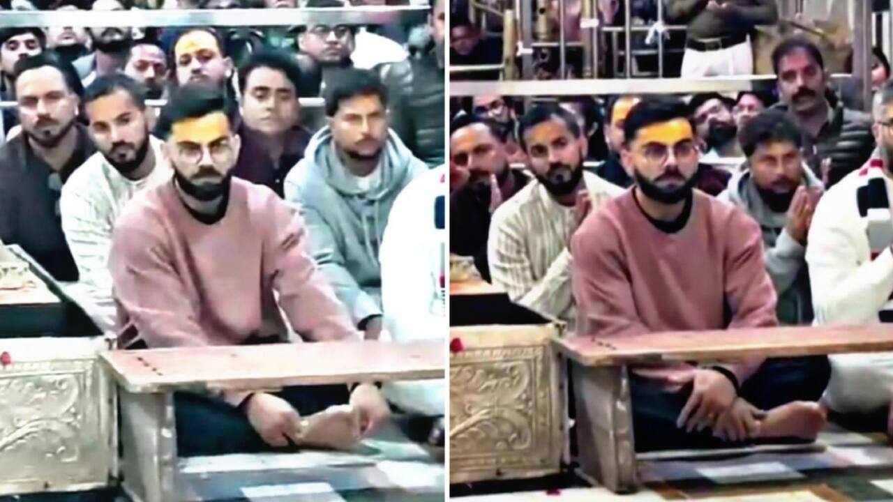 Virat Kohli, Kuldeep Yadav pray at Shree Mahakaleshwar Temple in Ujjain ...
