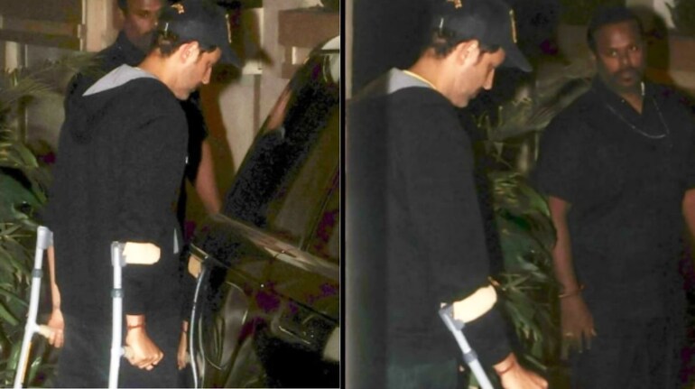 Hrithik Roshan spotted on crutches at Mumbai party; fans express concern
