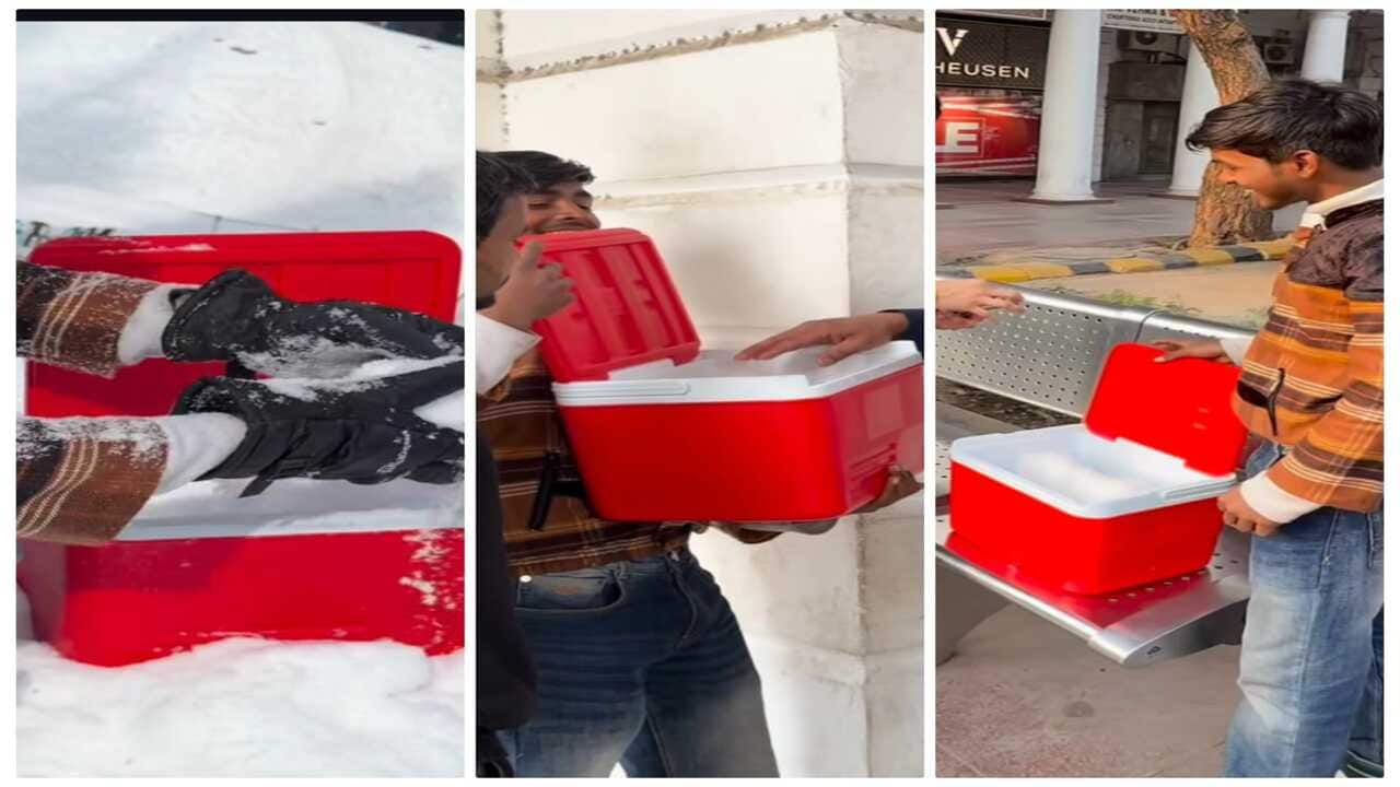 Man brings snow from Kashmir to Delhi, sells it in Connaught Place ...