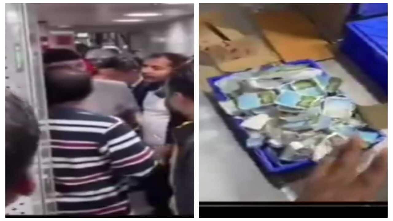 ‘Rotten dal, foul smell’: Viral videos show passengers protesting ...