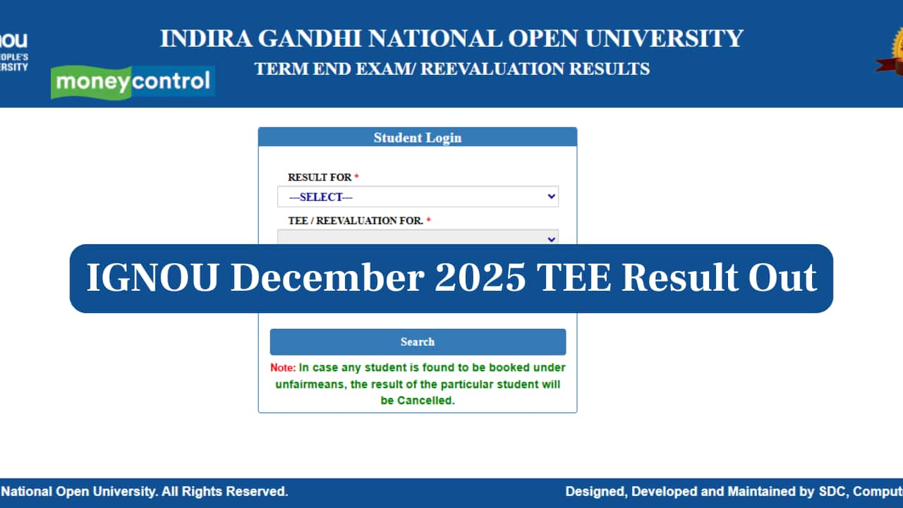 IGNOU December 2025 TEE Result Out for UG and PG Courses, Direct Link Here