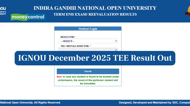 IGNOU December 2025 TEE Result Out for UG and PG Courses, Direct Link Here