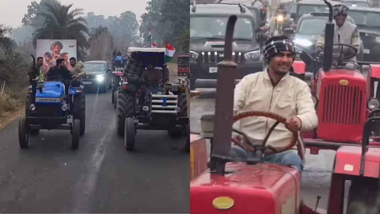 Sunny Deol’s fans arrive at theatres on tractors for Border 2