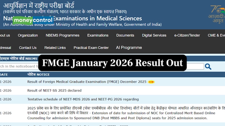 FMGE January 2026 Result Out @natboard.edu.in; Direct Link to Download Here