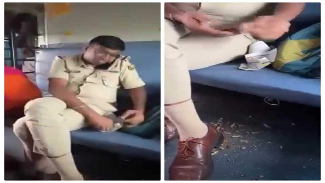 Zero civic sense? Video of cop littering in train goes viral, netizens ...