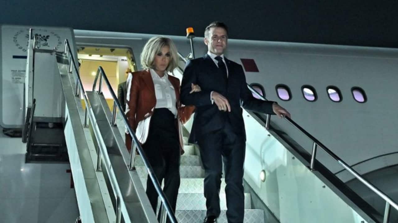 French President Emmanuel Macron lands in Mumbai; Rafale mega deal, AI ...