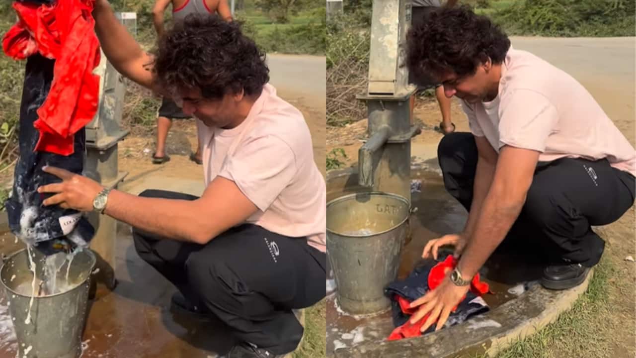 Sunil Grover spotted washing clothes at a roadside hand pump, internet ...