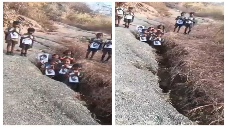 ‘Please build road for school’: Andhra kids in potholes seek Pawan ...