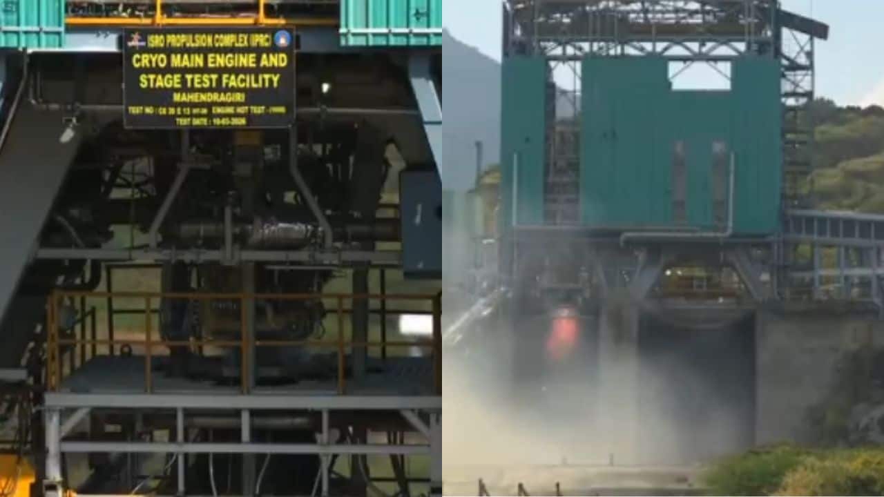 ISRO successfully tests CE20 cryogenic engine at 22-tonne thrust in ...
