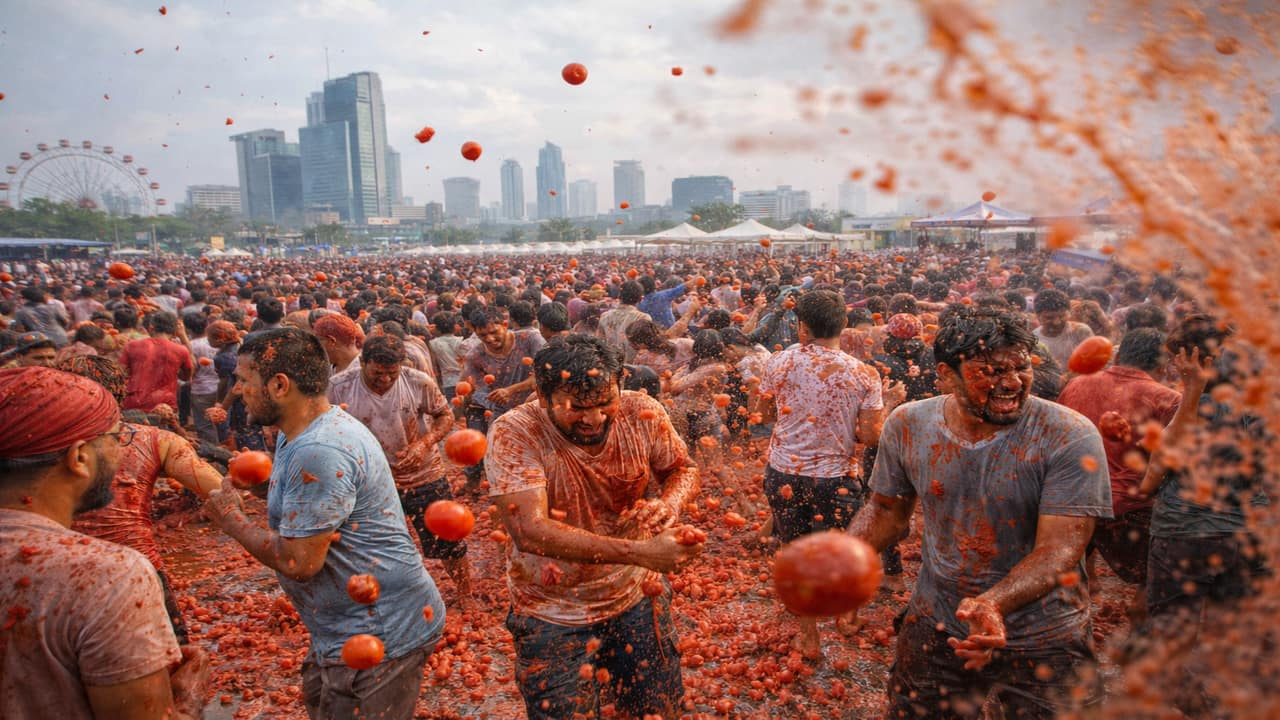 ‘Have some shame’: La Tomatina Delhi NCR event faces backlash online ...
