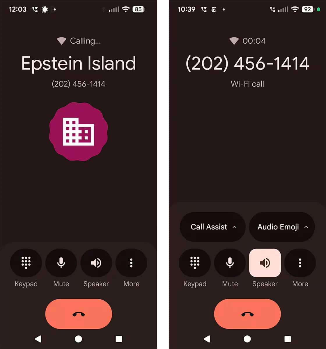 'Epstein Island' flashes on phones during White House call. Google ...
