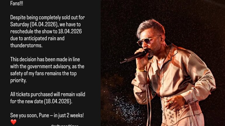 Yo Yo Honey Singh postpones sold-out Pune concert to April 18 amid rain ...