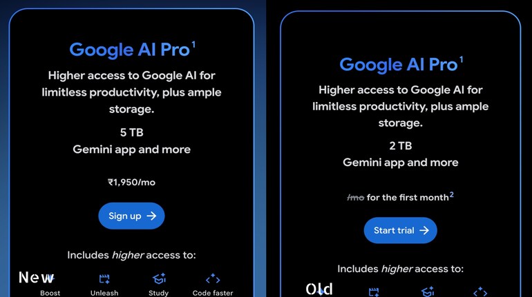 Google upgrades Google One AI Pro storage to 5TB at no extra cost ...