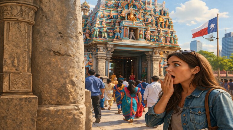US woman shocked to see ‘job visa blessings’ at Indian temple in Texas ...