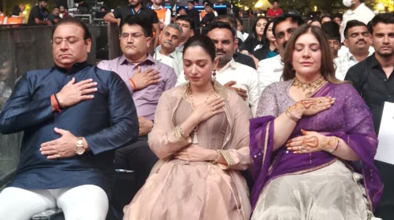 Tamannaah Bhatia, Jay Shah and Sanjana Ganesan attend Rishab Rikhiram ...