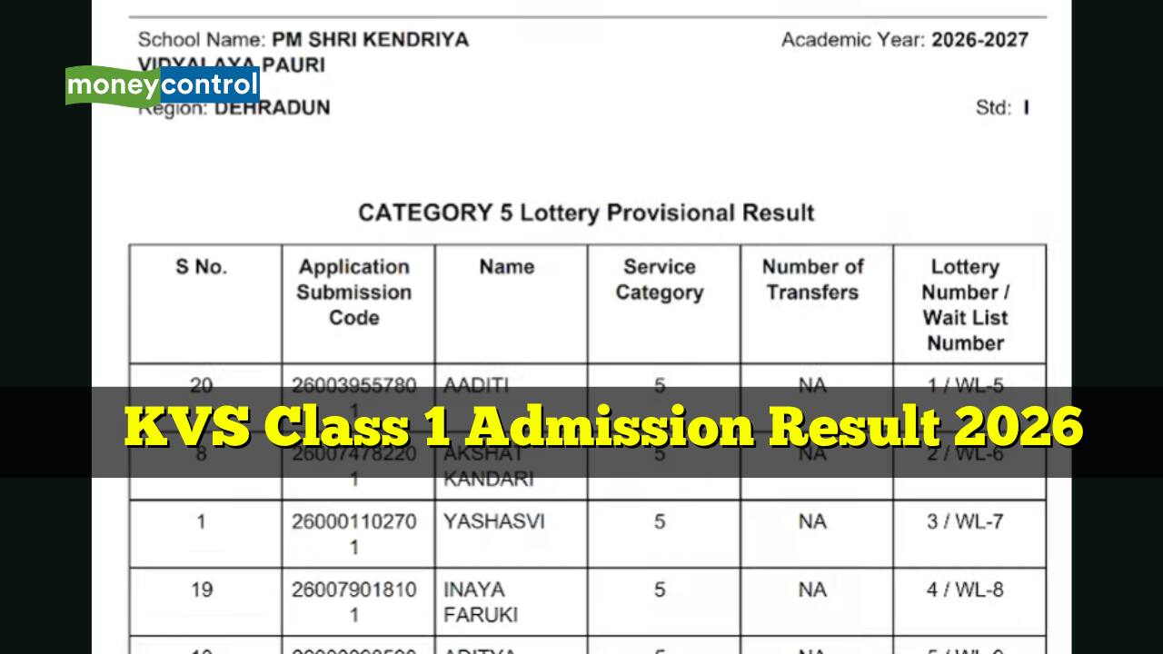KVS Class 1 Admission Result 2026 released @ kvsangathan.nic.in, direct ...