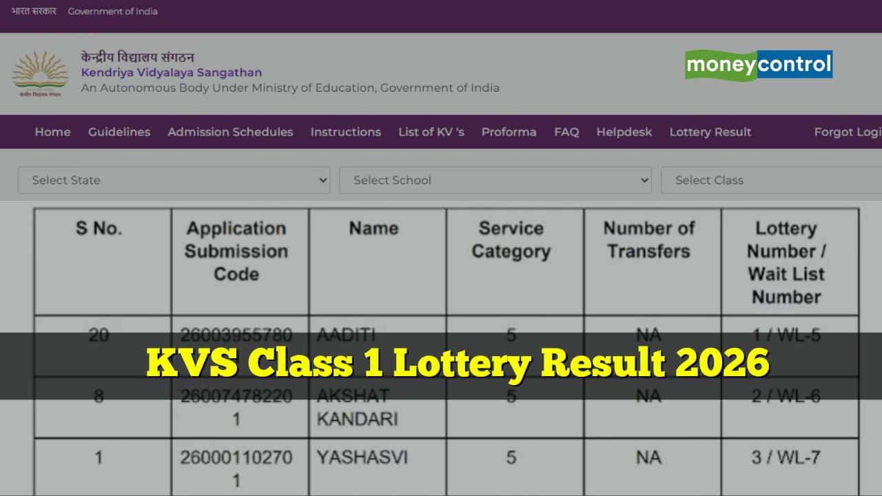 KVS Class 1 Admission Result 2026 released @ kvsangathan.nic.in, direct ...