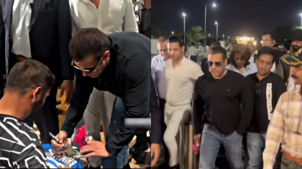 Salman Khan wins hearts in Jamnagar, signs autograph for specially ...