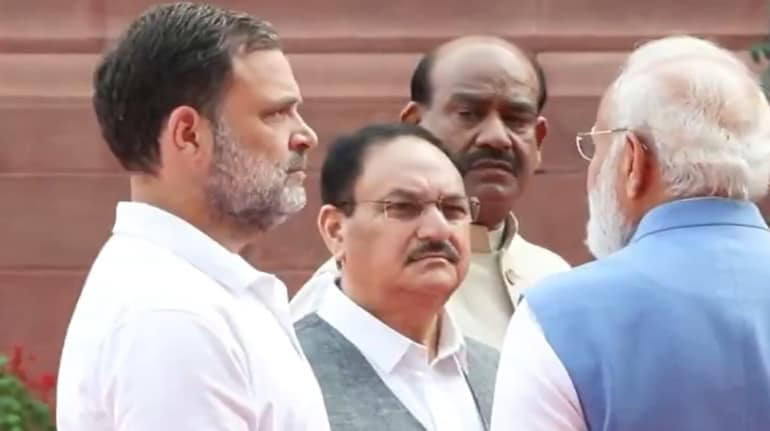 PM Modi, Rahul Gandhi share rare light-hearted moment at Prerna Sthal ...
