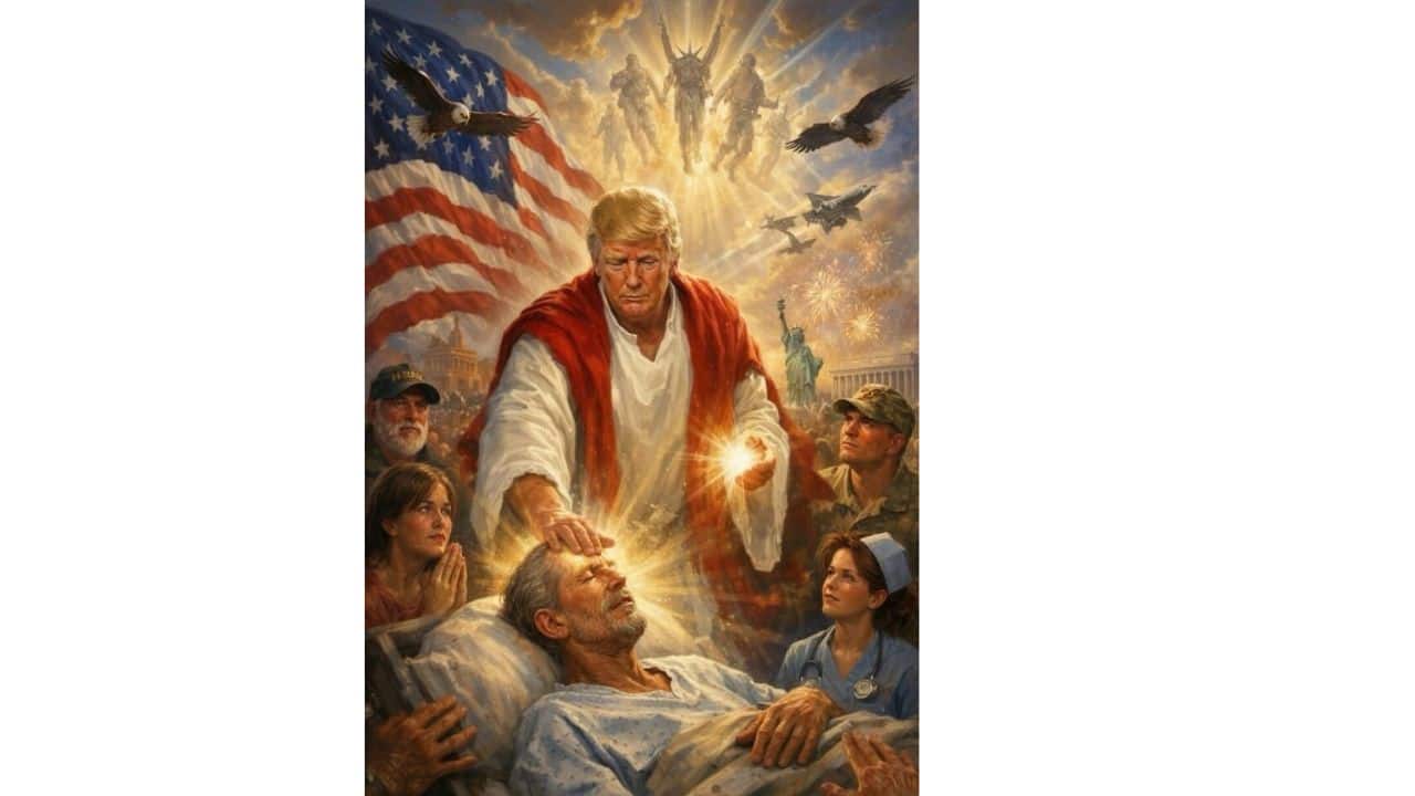 Donald Trump shares AI-generated image of himself as angel, draws mixed ...