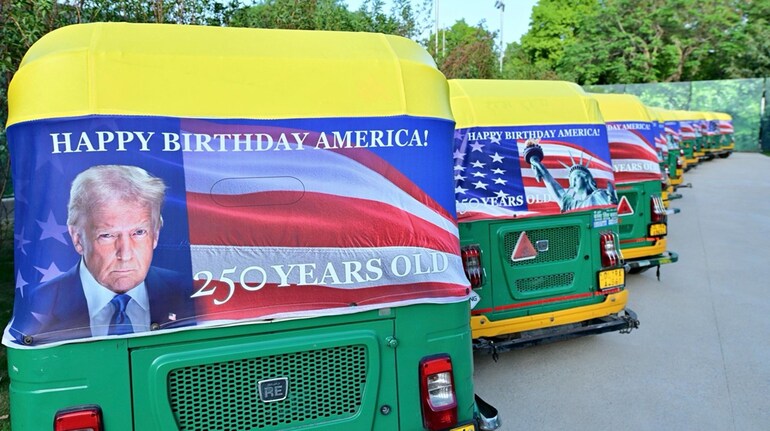 Trump-themed auto rickshaws hit New Delhi streets as US kicks off ...