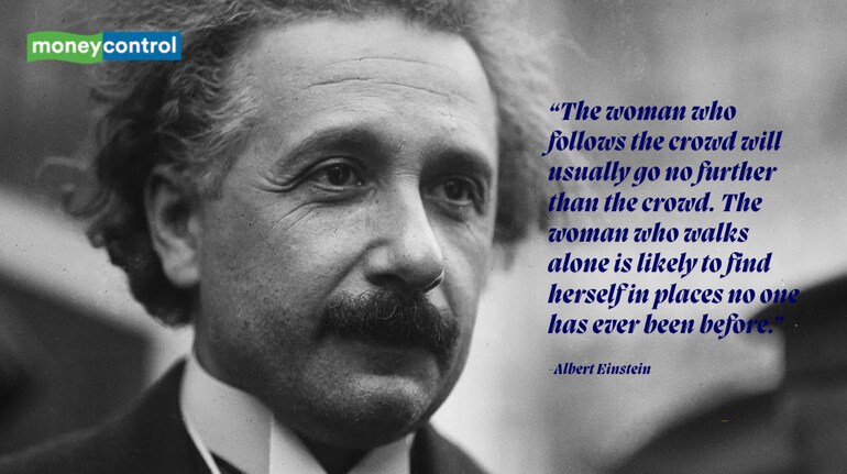 Quote of the day by physics genus, Albert Einstein, "The woman who ...