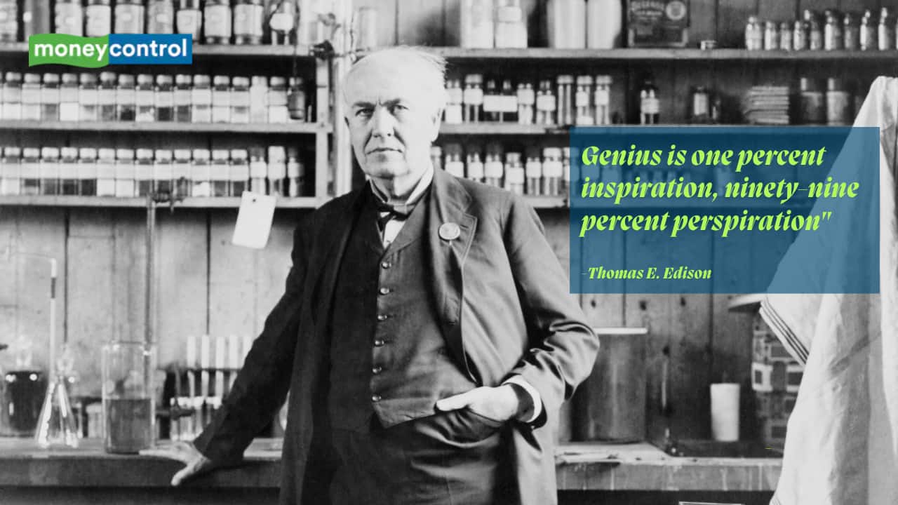 Quote of the day by greatest inventor, Thomas Edison, "Genius is one ...
