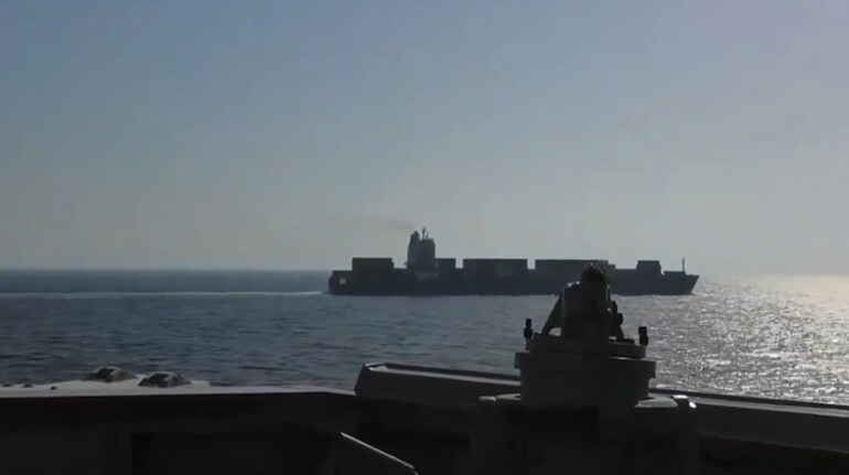 Video shows US Navy firing on Iranian cargo ship Touska after ‘multiple ...