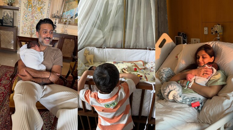 Sonam Kapoor shares unseen moments with newborn son and Vayu, says ...