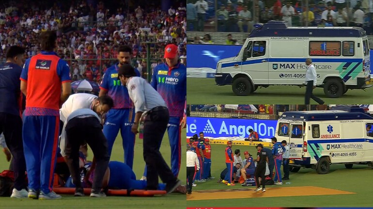 Lungi Ngidi suffers serious injury, ambulance arrives on field as Delhi ...