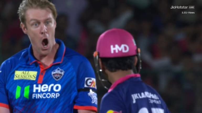 Kyle Jamieson castles Vaibhav Sooryavanshi with ripping yorker, wildly ...