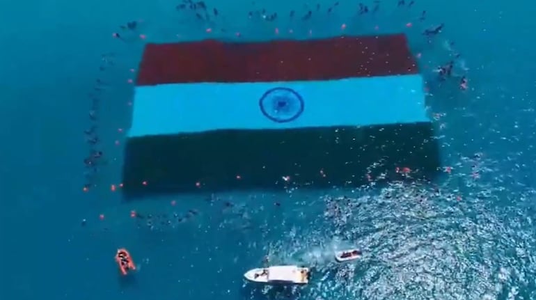 Andaman sets Guinness World Record by unfurling largest underwater ...