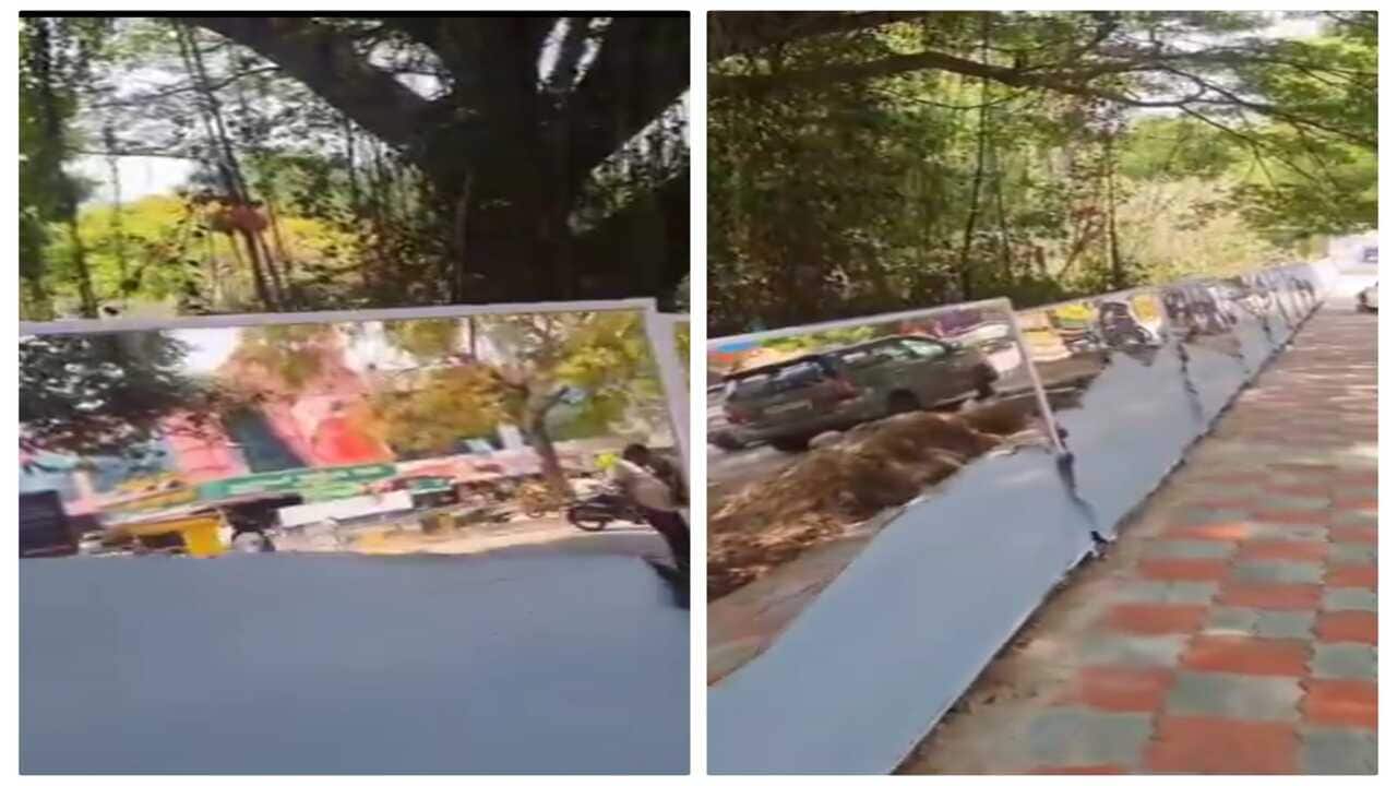 Mirrors installed near Mysuru bus stand to stop open urination, viral ...
