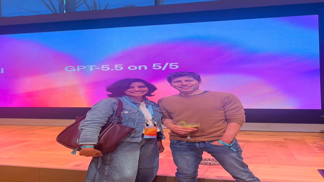 Founder proudly shares GPT-5.5 launch selfie with Sam Altman, dad’s ...