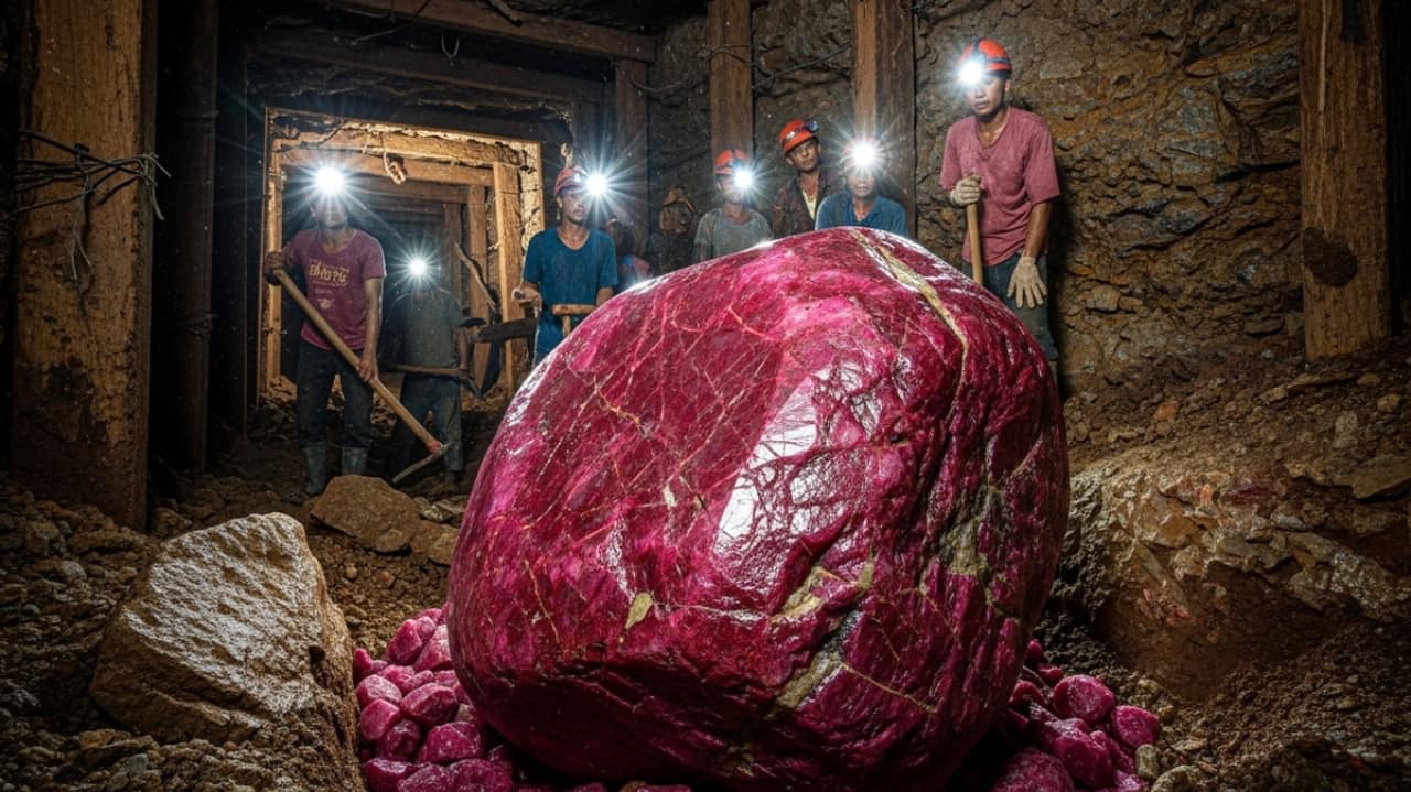 A massive 11,000-carat ruby unearthed in Myanmar's war-scarred gemstone ...